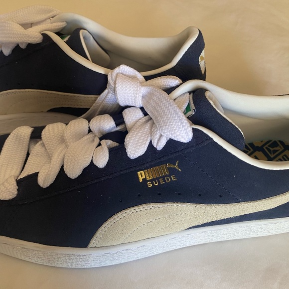 Puma | Shoes | New Puma Blue Suede Sneakers Classic Size 15 | Poshmark